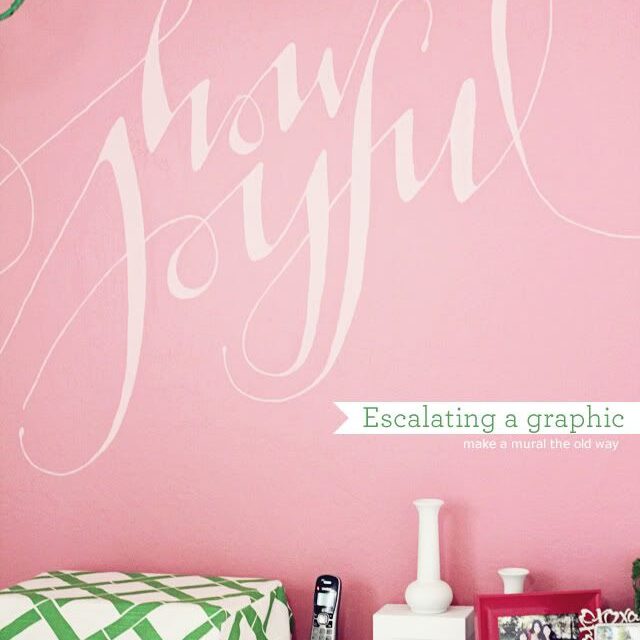 Enlarging a design for a mural - the old way (My Studio)